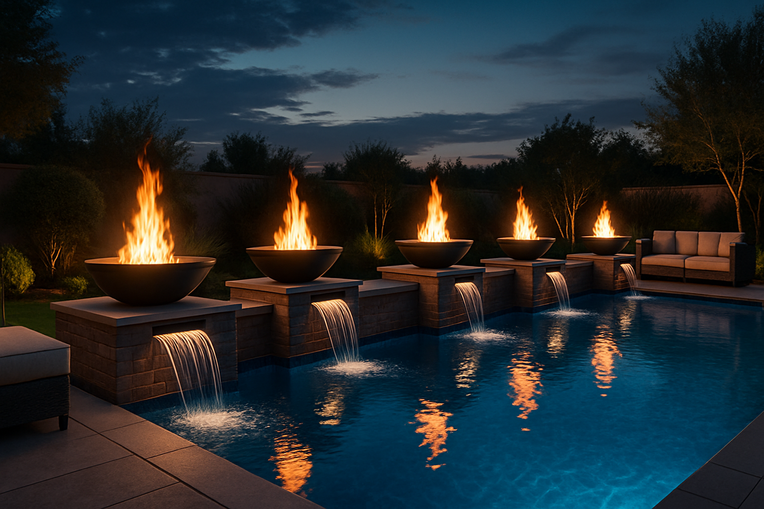 Fire and Water Features in Houston: Luxury Poolside Upgrades for Modern ...